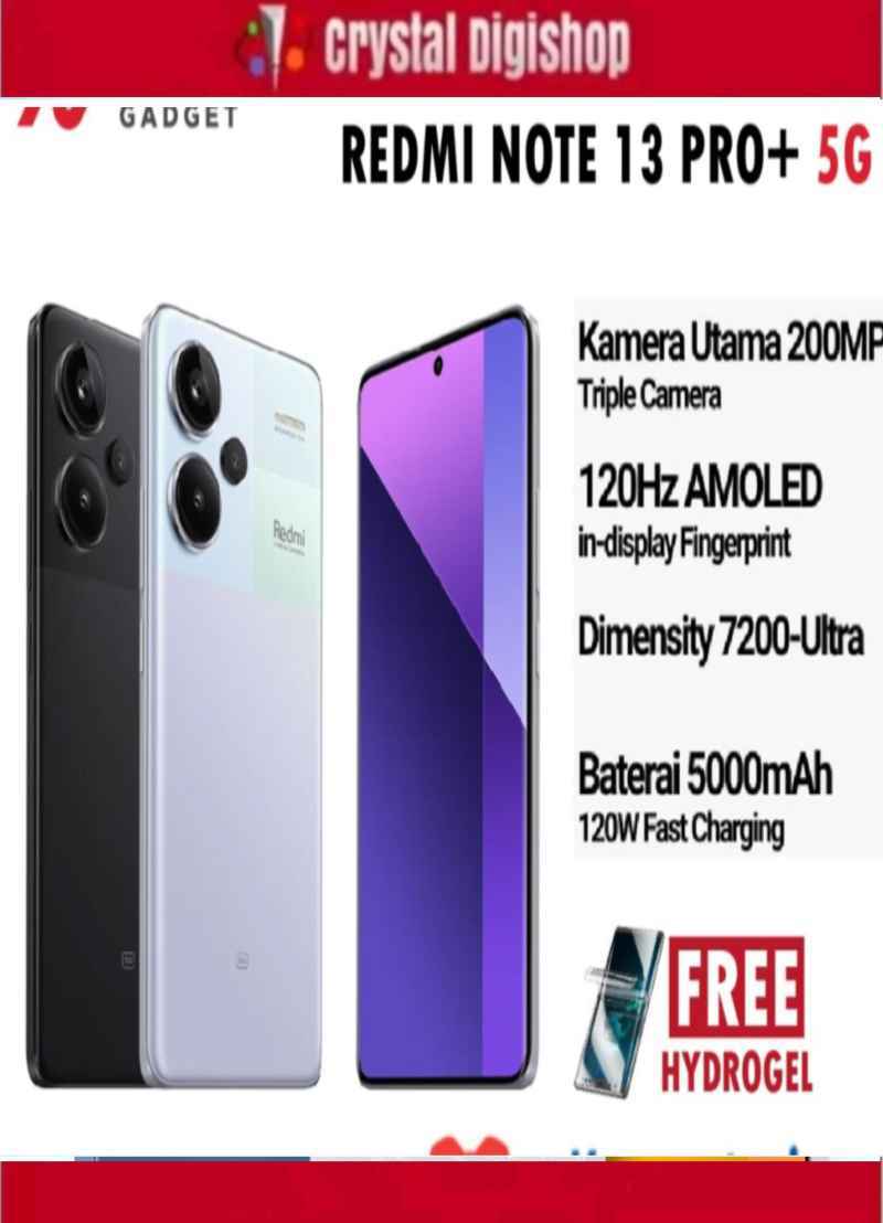 Jual Xiaomi Redmi Note 13 Pro Plus 5G 12/512 MediaTek Dimensity 7200 ...