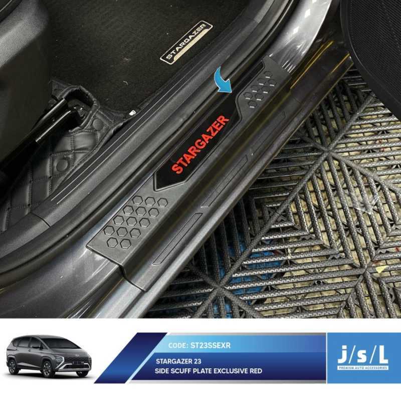 Jual Hyundai Stargazer Side Scuff Plate Exclusive Red JSL Sillplate ...