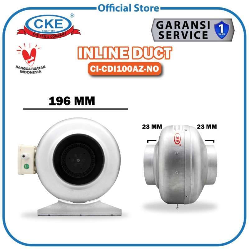 Promo Promo Duct Inline Cke Ci-Cdi100 4 Inch Inline Fan Duct Blower Hisap Diskon 13% di Seller ...