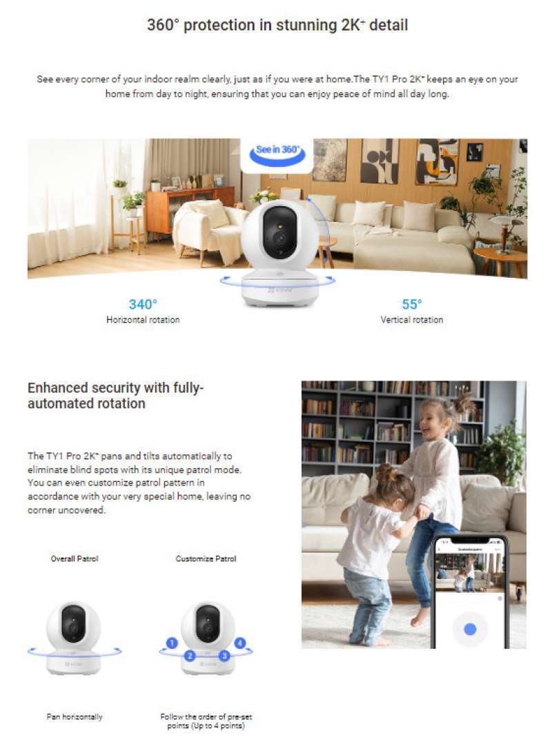 Jual EZVIZ TY1 PRO 4MP 2K+ Smart WiFi Kamera CCTV IP Camera Indoor ...