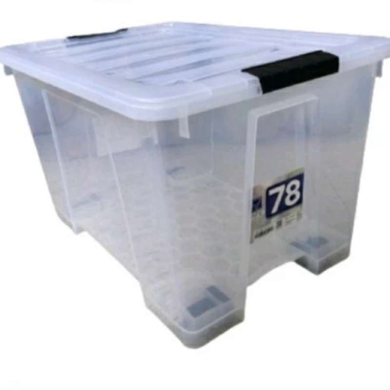 Promo container box bening transparan 108liter/ box kontainer bening ...