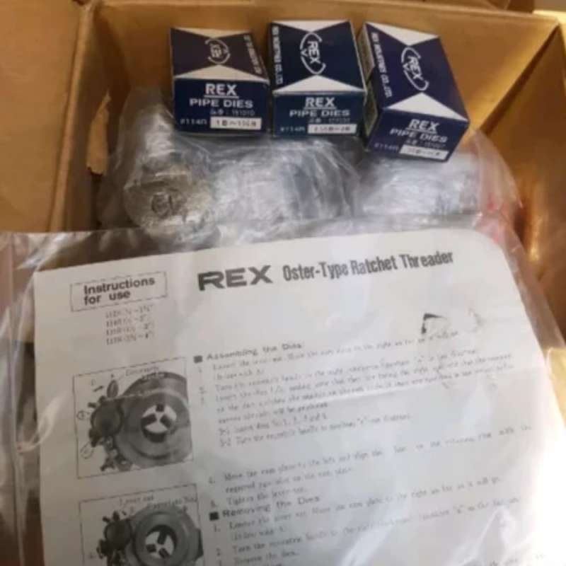 Promo REX Oster-Type Ratchet Threader Stock and Dies Set REX No.114 ...