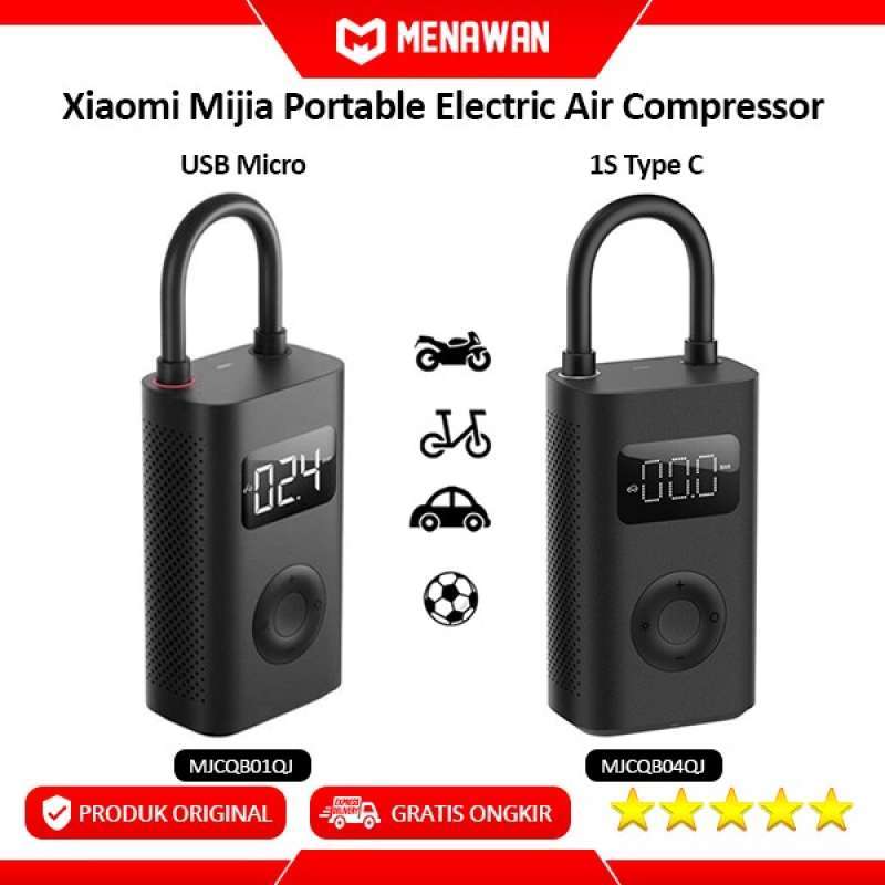 Promo MIJIA PORTABLE ELECTRIC AIR COMPRESSOR POMPA BAN MOTOR MOBIL - - 1S Type-C Diskon 50% di ...