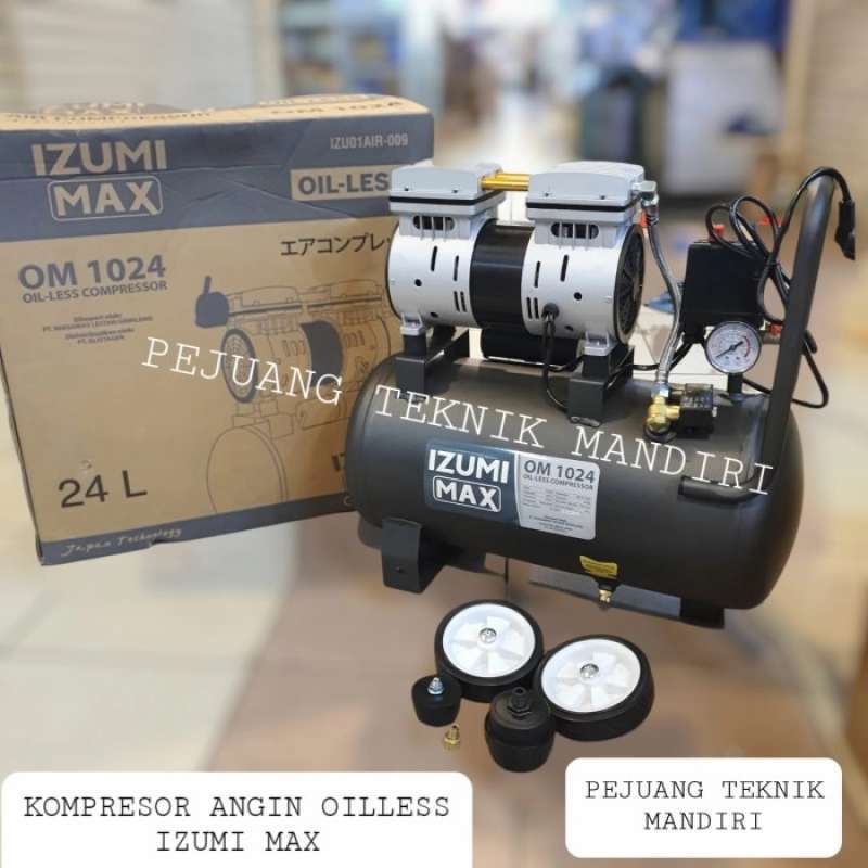 Promo MESIN KOMPRESOR ANGIN OILLESS IZUMI MAX OM 1024 1HP / IZUMI OM1024 24L - - OM 1024 SAJA ...