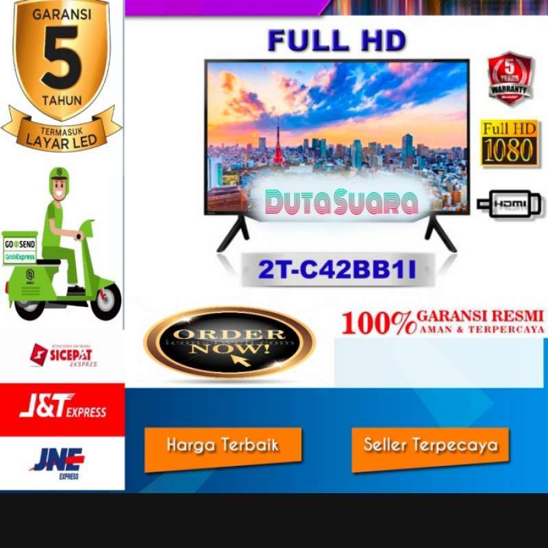 Promo New Led Tv Sharp 42 Inch 2T-C42Bb1I Full Hd Usb Movie Resmi ...