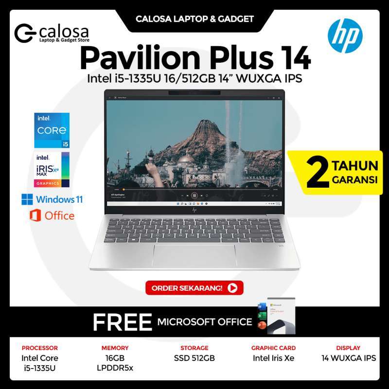 Jual HP Pavilion Plus 14 ew0020TU Intel i5-1355U RAM 16GB SSD 512GB Iris Xe 14 WUXGA IPS Windows ...