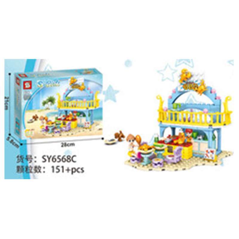 Promo Sy 6568 S Girl Beach Shop Series | Diy Brick Block Mainan Balok Building - 6568-c Diskon ...