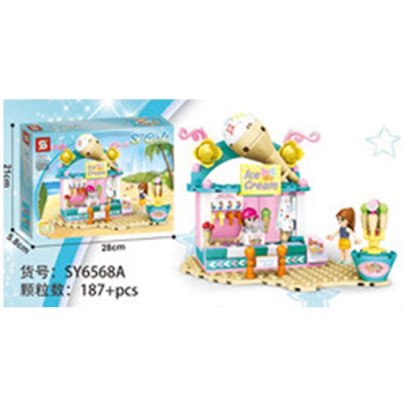 Promo Sy 6568 S Girl Beach Shop Series | Diy Brick Block Mainan Balok ...
