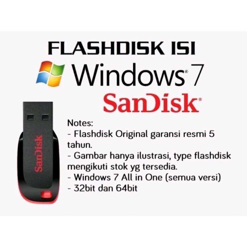 Jual Flashdisk Bootable Windows 7 Plus Driverpack Di Seller Networking ...