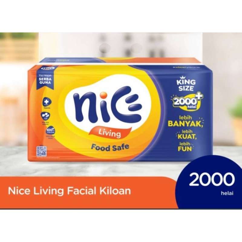 Jual Facial Tissue Tisu Nice 1000 Gram (2000 Sheets) Di Seller Little ...