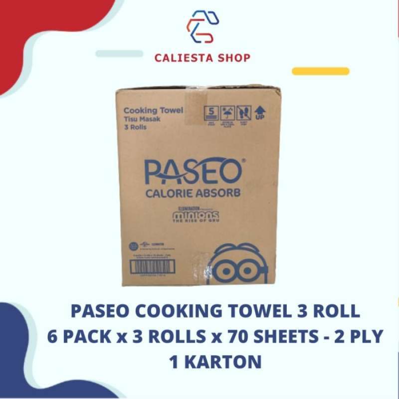 Jual Tissue Dapur Paseo Kitchen Towel 3 Roll 1 Karton (6 Pack X 3 Roll ...