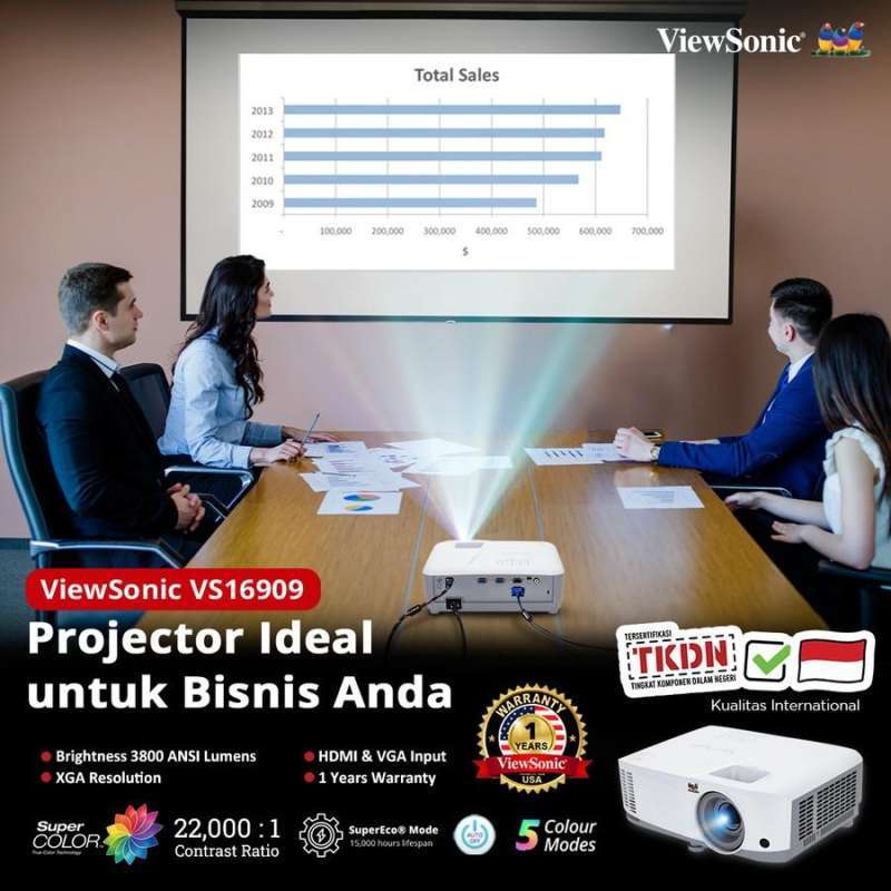 Promo Viewsonic Projector Vs16909 Xga 3,800 Lumens Tkdn Projector ...