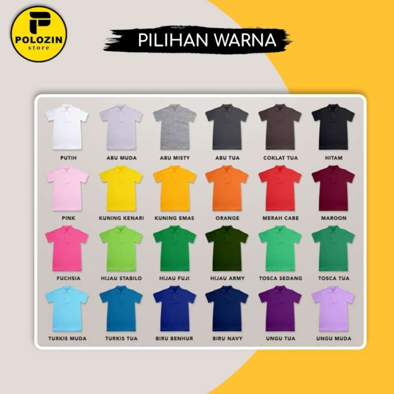 Jual Kaos Poloshirt Kerah Polos Pria Wanita Lacos Cvc Pique - Putih ...