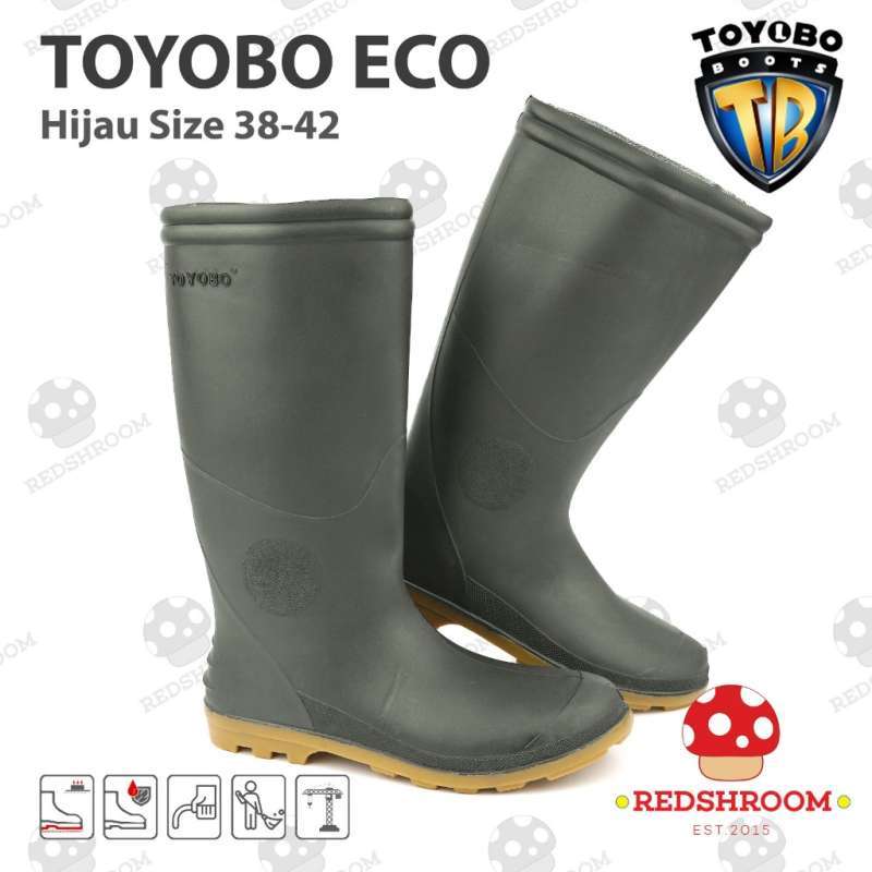 Jual Sepatu Boot Tinggi Toyobo Eco Hijau Proyek Lentur Lokal - 38 Di ...