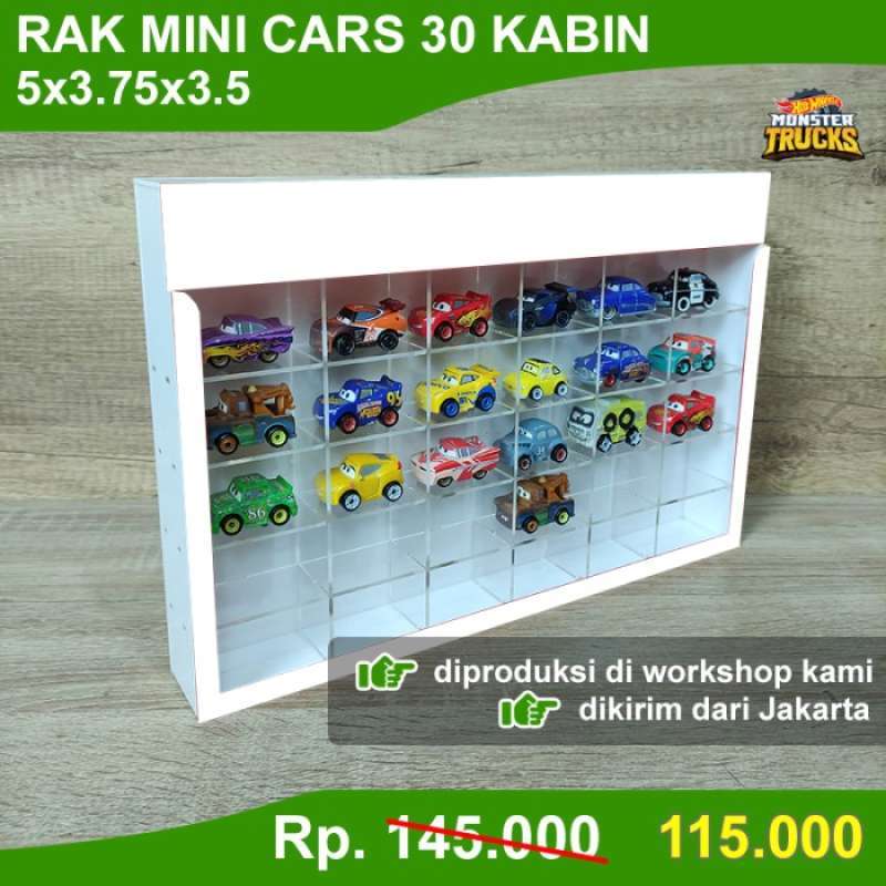 Promo Disney Pixar Cars Mini Racers Rak Diecast Akrilik 30 Kabin ...