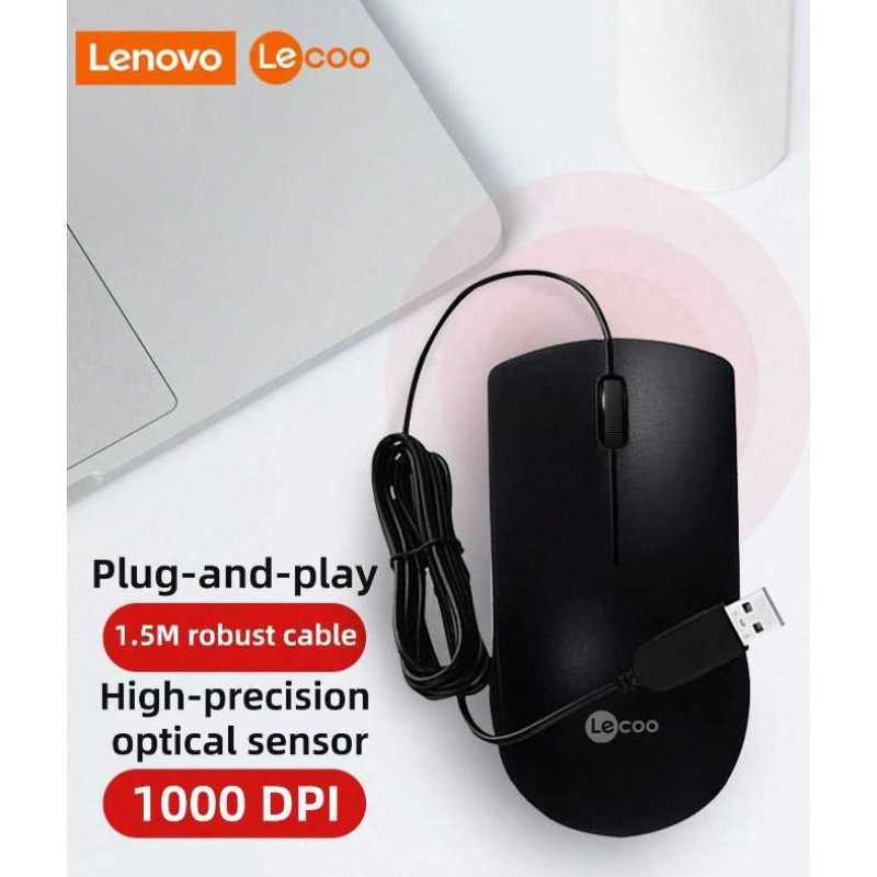 Jual Lenovo Lecoo Mouse Wired Optical 1000 Dpi Di Seller Kancilnet ...