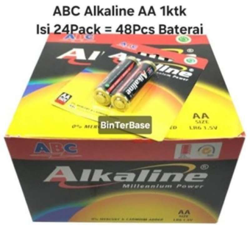 Jual 1dus Isi 24 Pack Baterai abc alkaline aa / aaa / a2 / a3 original ...