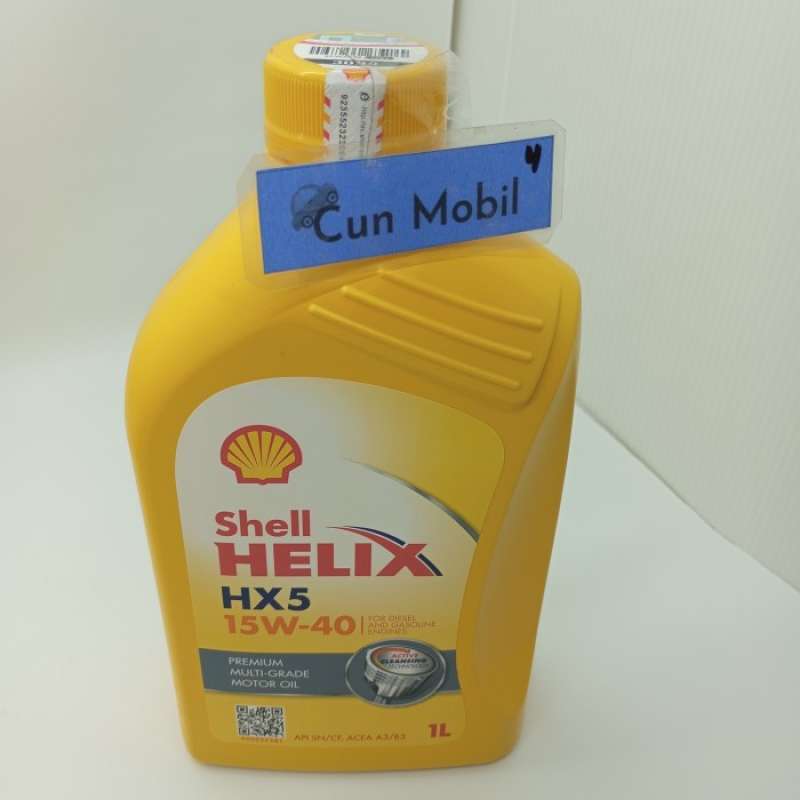 Promo Oli Mesin Shell Helix Hx5 15w-40 Api Sn 1 Liter Diskon 9% Di ...