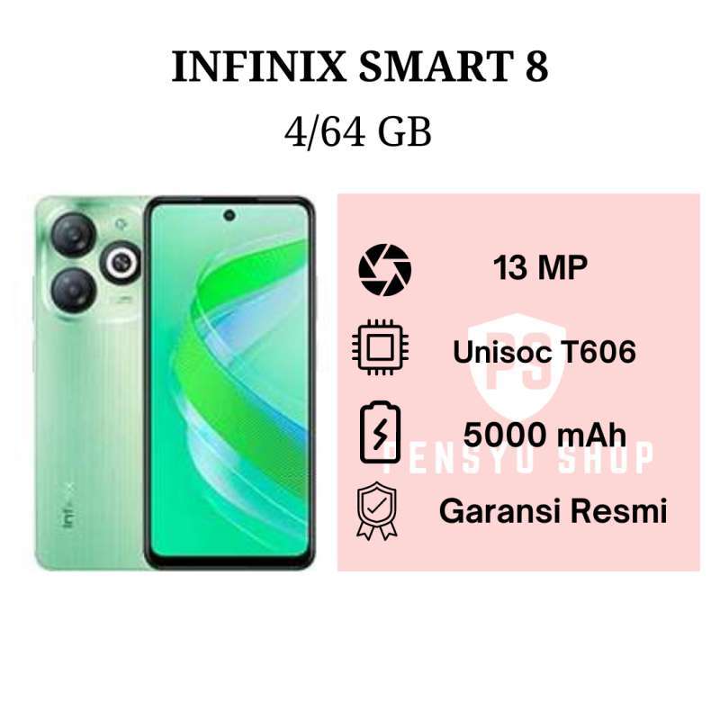 Jual Infinix Smart 8 4/64 Gb Garansi Resmi - Crystal Green Di Seller ...