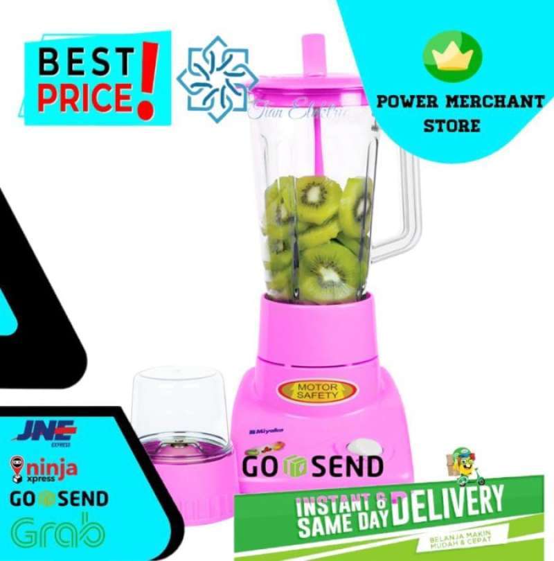 Promo Miyako Bl-301 Pl Blender Plastik 1.0 Liter 2in1 - Pink Multicolor ...