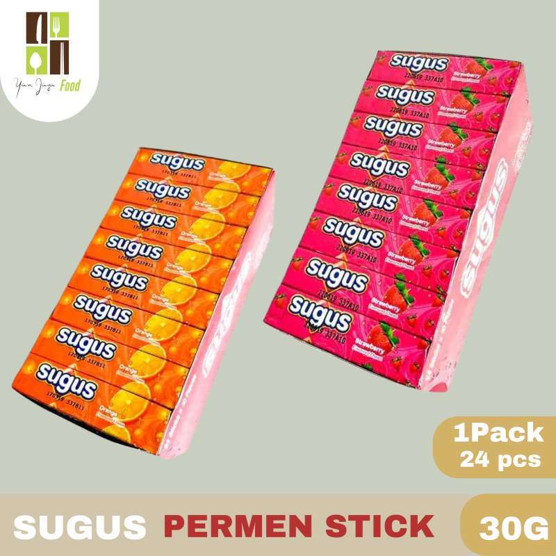 Jual Sugus Permen Stick / Permen Lunak Rasa Strawberry / Jeruk 30g 1 ...