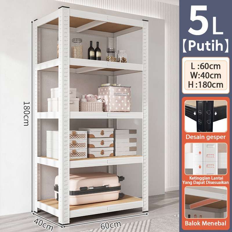 Promo Rak Besi Siku 5 Susun Rak Besi Susun Rak - ⬜ 5l/60*40*180 Diskon ...