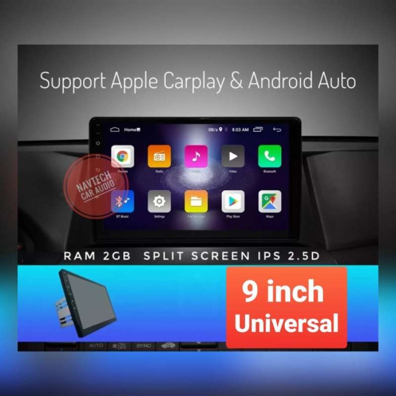Promo Terbaik Head Unit Android 9 Inch 2gb Universal Carplay & Android ...