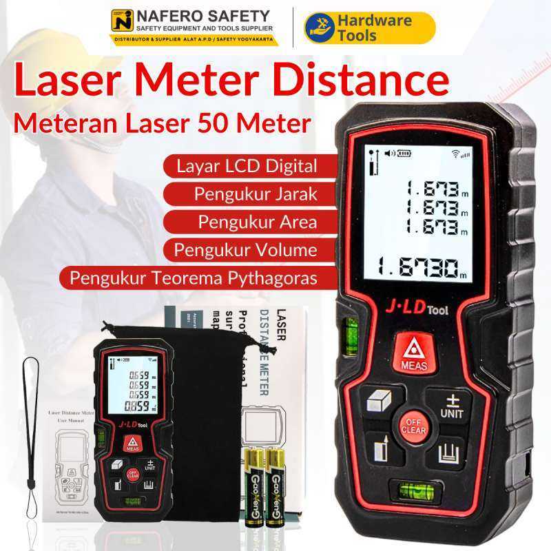 Jual Meteran Laser Digital 50m Meteran Bangunan Laser Pengukur Jarak 50 ...