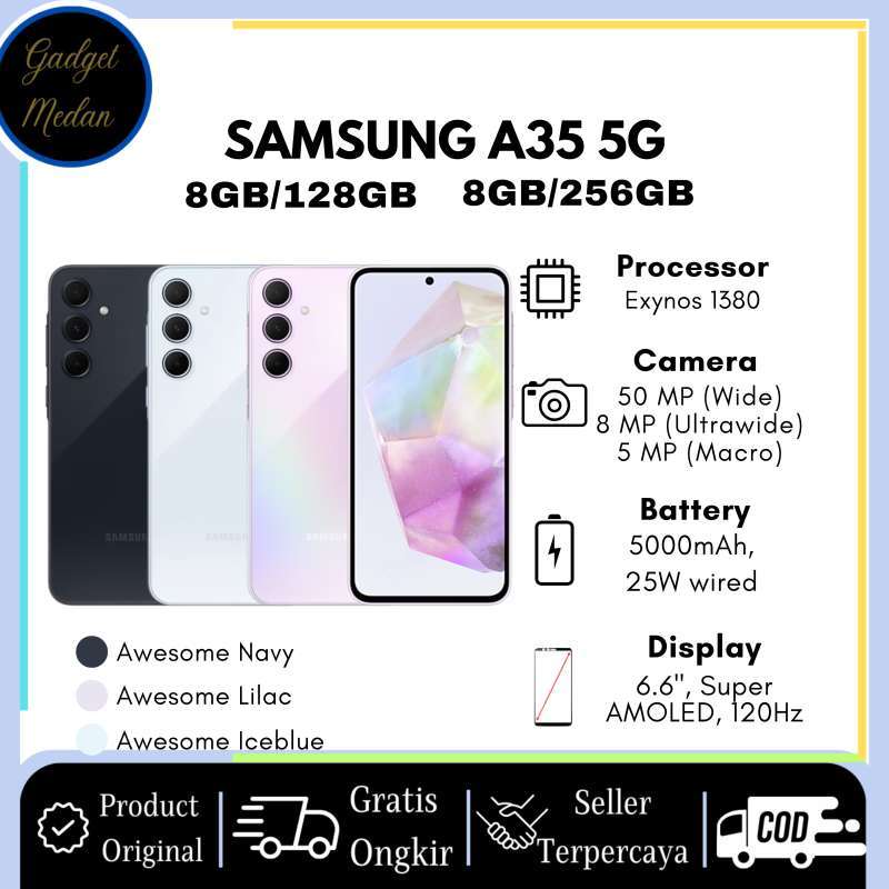Promo Samsung Galaxy A35 5g 8gb/128gb 8gb/256gb Garansi Resmi Diskon 4% Di Seller Gadget Medan ...