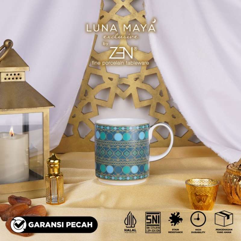 Jual Zen X Luna Maya Mug Gelas Keramik Delightful Aiyla Blue 280 Ml ...