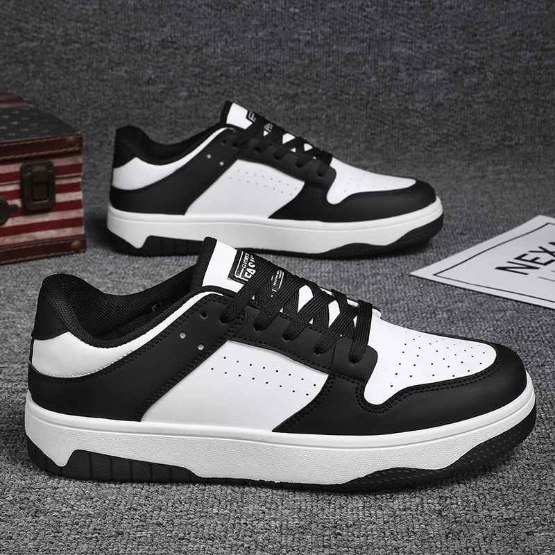 Promo Sneakers Pria Hitam Putih Fashion Sport Original Sepatu Cowok ...