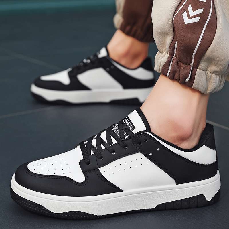 Promo Sneakers Pria Hitam Putih Fashion Sport Original Sepatu Cowok ...