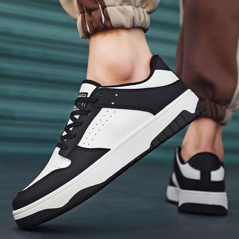 Promo Sneakers Pria Hitam Putih Fashion Sport Original Sepatu Cowok ...