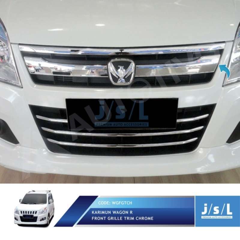 Promo Jsl List Grill Depan Karimun Wagon R Front Grille Trim Chrome ...
