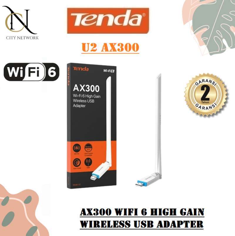 Jual Tenda U2 Ax300 Wi-fi 6 High Gain Wireless Usb Adapter Di Seller ...