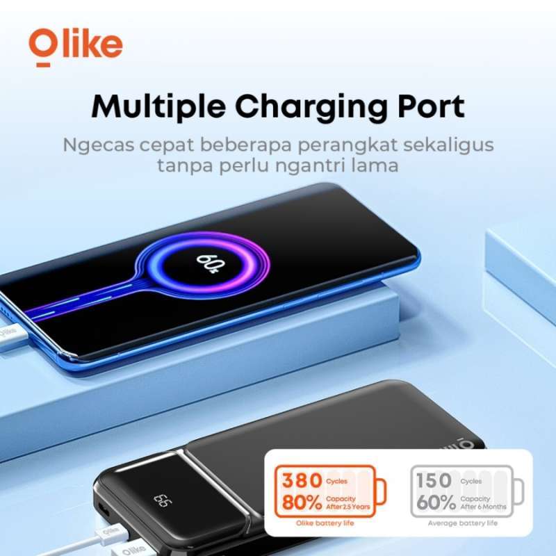 Jual Olike P106 Powerbank 10000mah Usb + Type C 10.000 Mah Power Bank ...