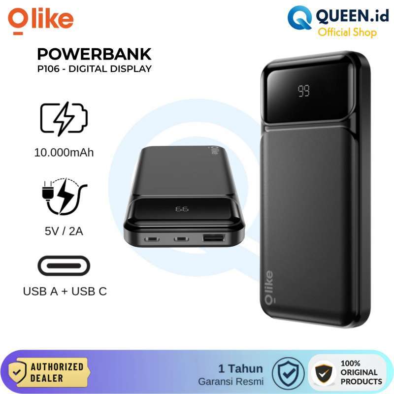 Jual Olike P106 Powerbank 10000mah Usb + Type C 10.000 Mah Power Bank 5v 2a Di Seller Queen Id ...