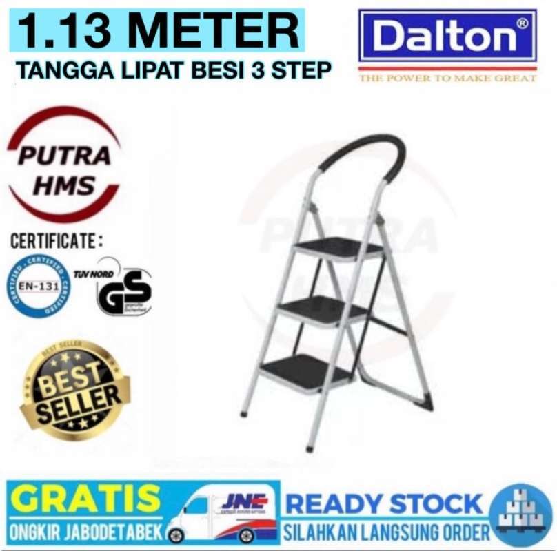 Promo Tangga Lipat Besi 3 Step Dalton Ml-403e Tangga Duduk Kokoh Step ...