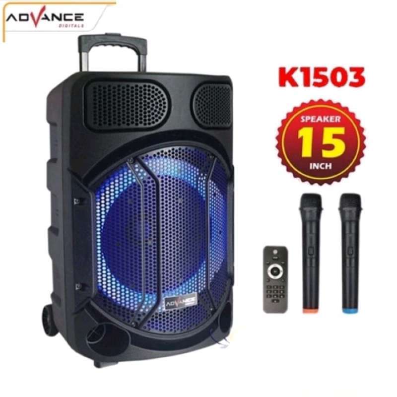 Jual Advance K1503 Speaker Portable Bluetooth 15 Inch Free 2 Mic Wireless Di Seller Galaxy Jaya ...