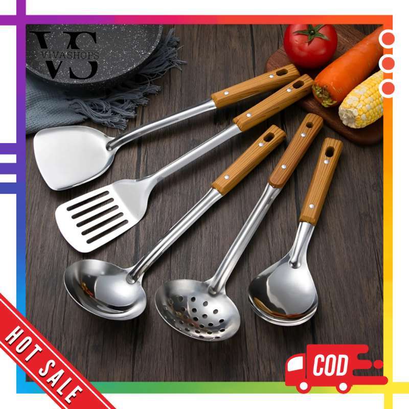 Jual Peralatan Memasak Motif Gagang Kayu Cantik Stainless Tebal Irus ...