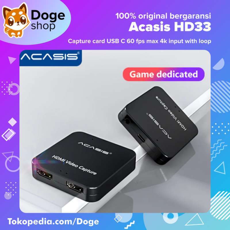 Jual Acasis Hd33 Hdmi Video Capture Card Type C Loop Usb Alt. Elgato ...