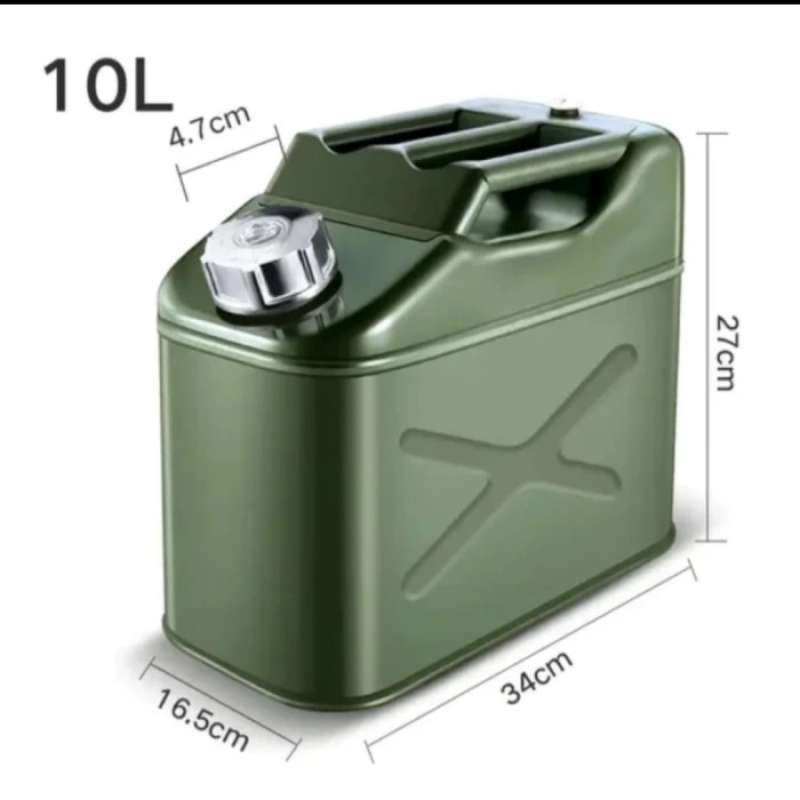 Promo Jerigen 10l Jerry Can 10 Liter Besi Tempat Genset Bbm Bensin ...