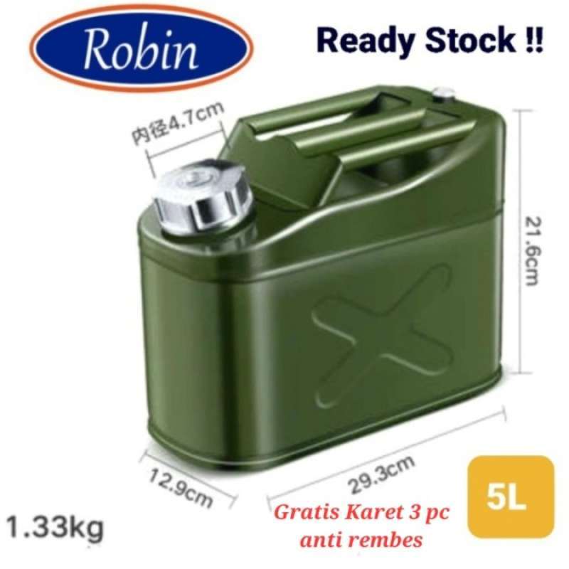 Promo Jerigen 10l Jerry Can 10 Liter Besi Tempat Genset Bbm Bensin ...