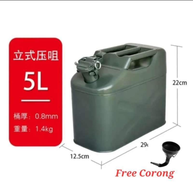 Promo Jerigen 10l Jerry Can 10 Liter Besi Tempat Genset Bbm Bensin ...