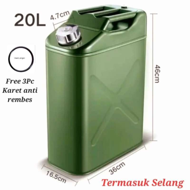 Promo Jerigen 10l Jerry Can 10 Liter Besi Tempat Genset Bbm Bensin ...