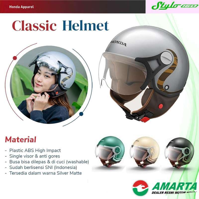 Jual Helm Bogo Classic Helmet Original Honda Scoopy Hlem Stylo Retro ...