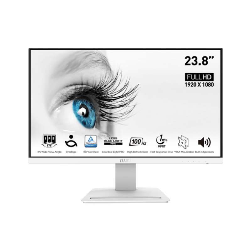 Jual Led Monitor Msi Pro Mp243xw White (24/fhd/ips/100hz/speaker) Di ...