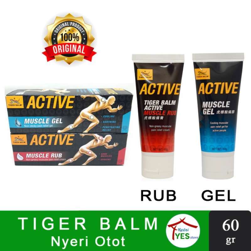 Promo Tiger Balm Active Muscle Rub Gel Pain Relief Cream Pereda Nyeri ...
