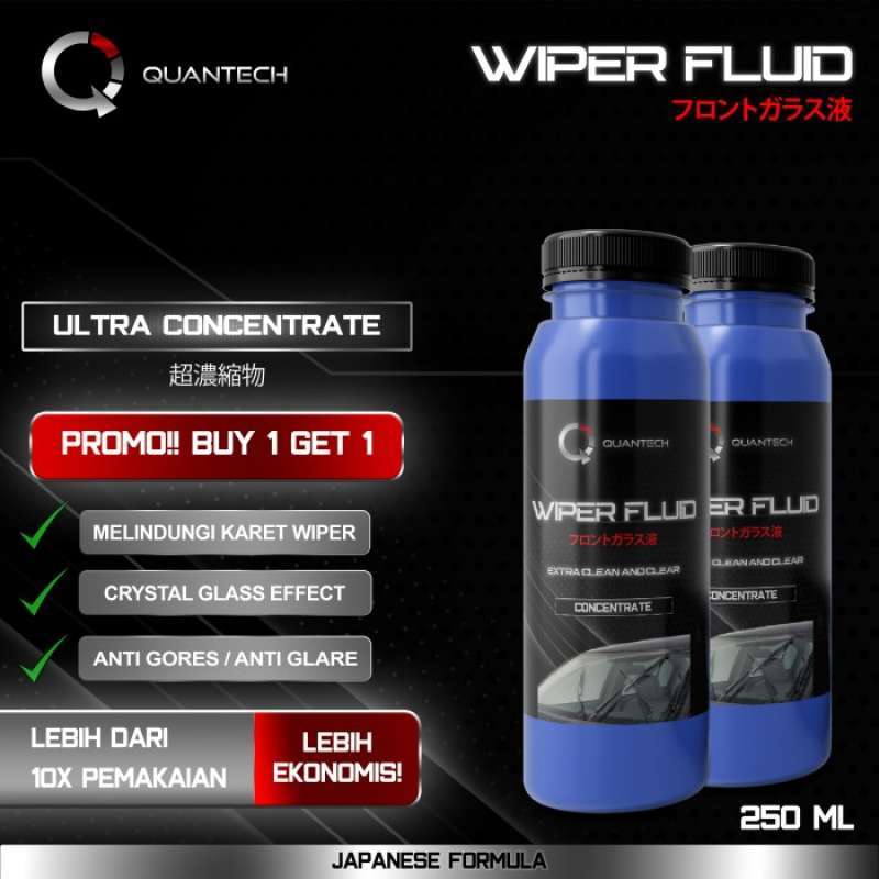 Promo Wiper Fluid Quantech Air Wiper Pembersih Kaca Mobil Anti Jamur 250 Ml Diskon 50% Di Seller ...
