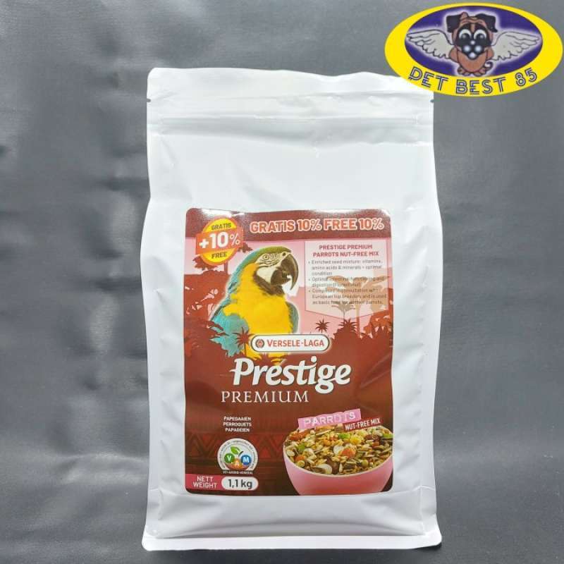Promo Prestige Premium Parrot Macaw Nuts-free Mix 1kg + 100gr Vam Macaw ...